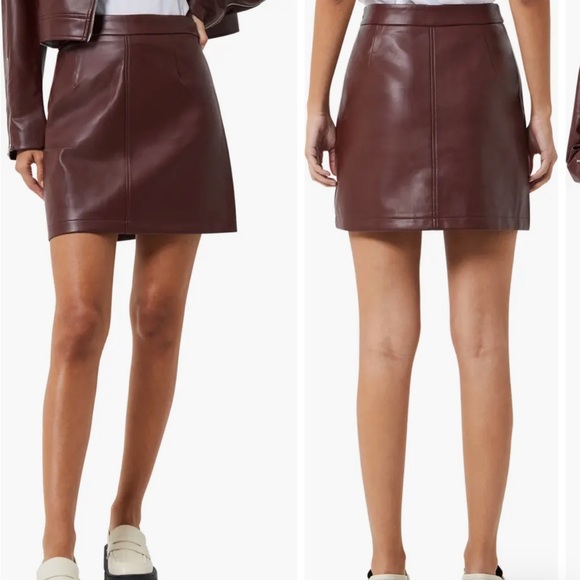 French Connection | Skirts | Womens Red Faux Leather Skirt | Poshmark